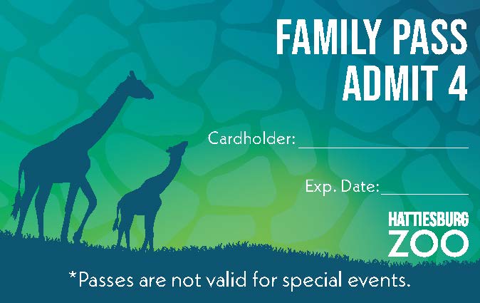 Family Annual Pass (Admits 4) | Hattiesburg Zoo Online Store Family Annual Pass (Admits 4) | Hattiesburg Zoo Online Store